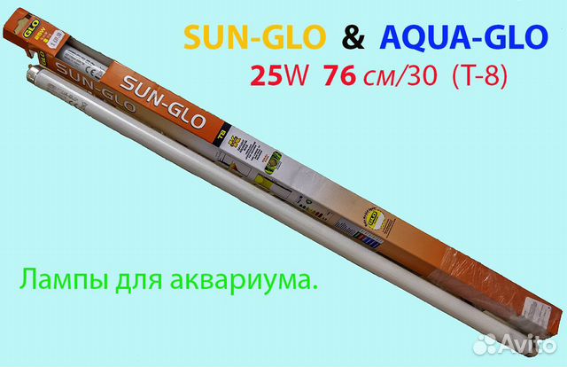 Лампы SUN-GLO и aqua-GLO T8 25Вт 76 см