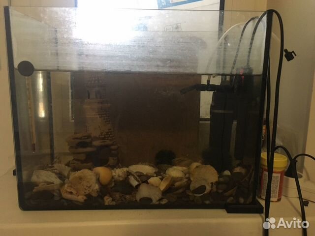 Аквариум, фильтр, термометр, водонагреватель, деко