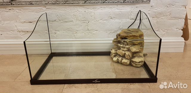 Аквариум для черепашек, 64 л, 70х40х34 см