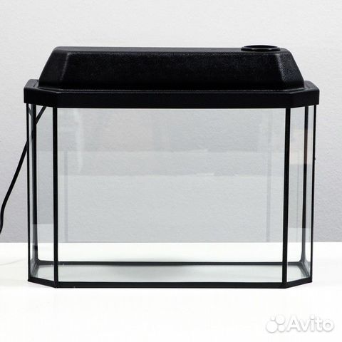 Аквариум панорамный с крышкой, 15 литров